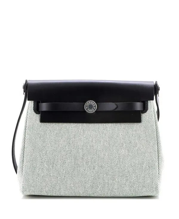 Hermès 20 Herbag Zip Toile And Leather