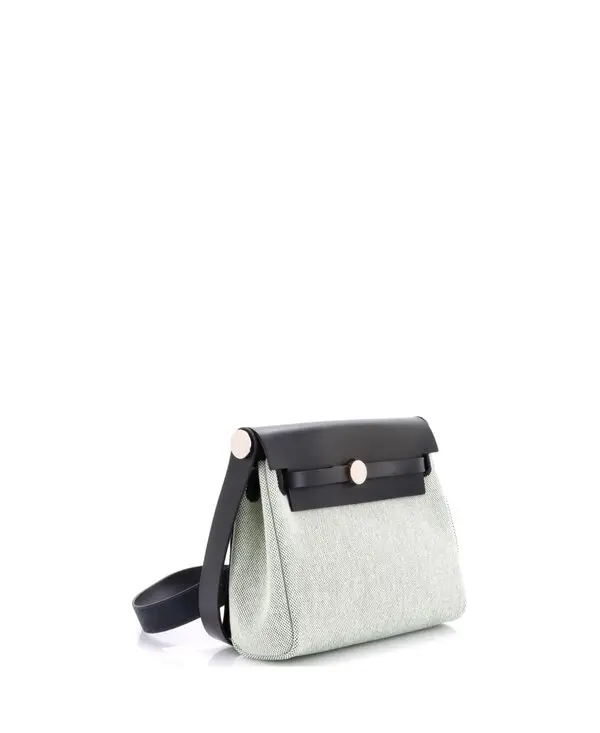 Hermès 20 Herbag Zip Toile And Leather