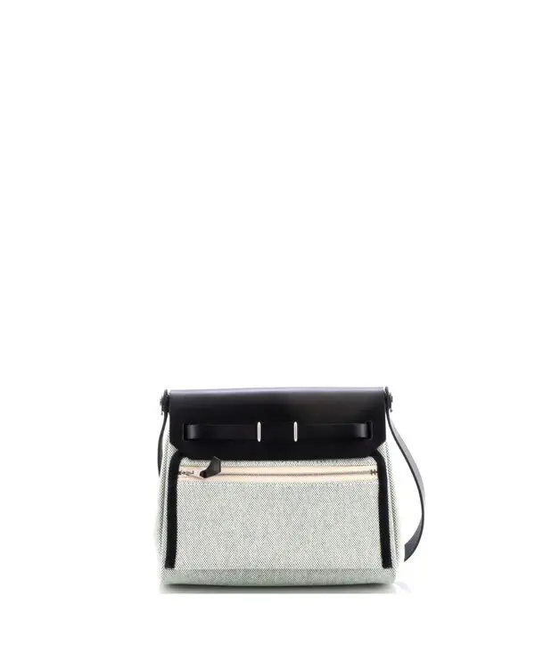 Hermès 20 Herbag Zip Toile And Leather