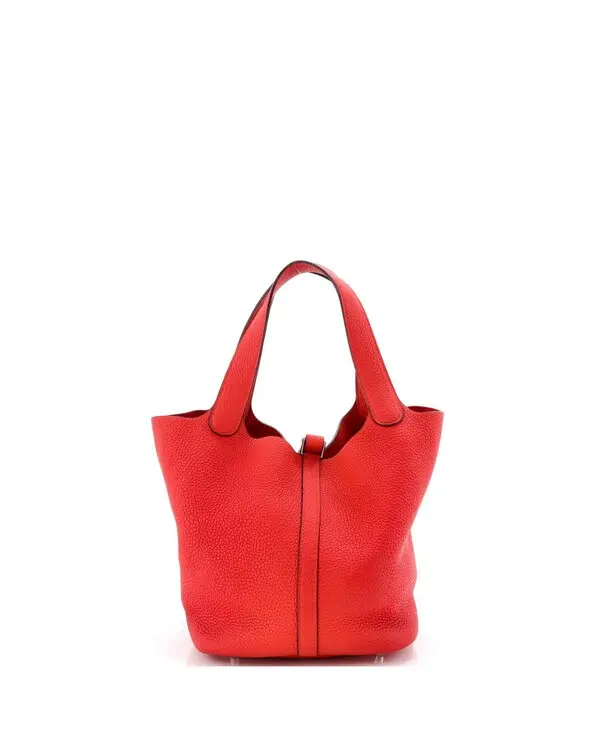 Hermès Mm Picotin Lock Bag Clemence - Red
