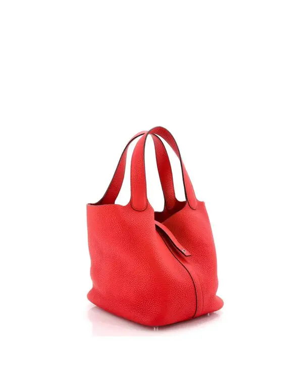 Hermès Mm Picotin Lock Bag Clemence - Red
