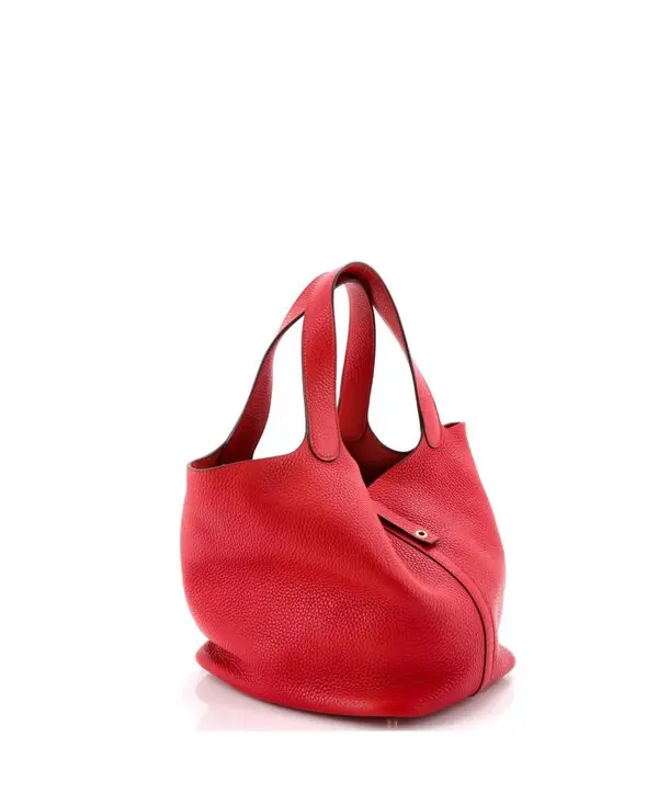 Hermès Mm Picotin Lock Bag Clemence - Red