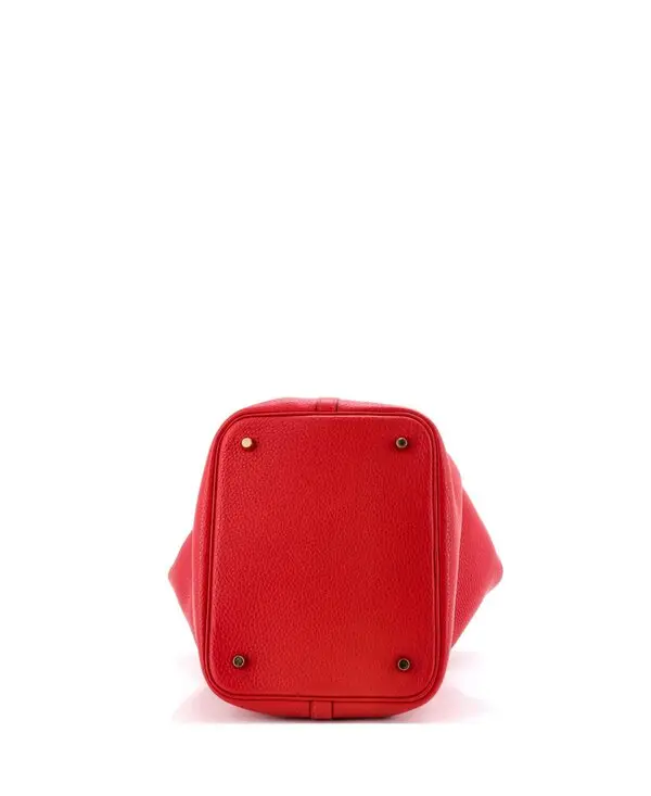 Hermès Mm Picotin Lock Bag Clemence - Red