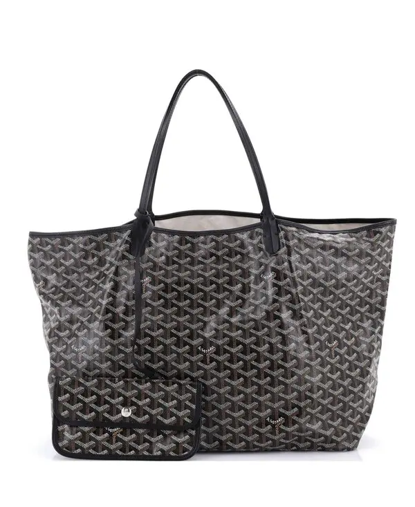 Goyard Gm Saint Louis Tote Coated Canvas - Black