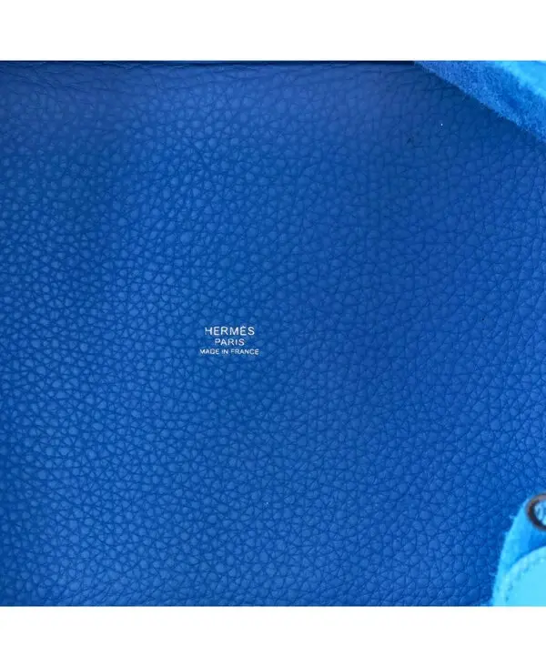 Hermès Mm Picotin Lock Bag Clemence - Blue