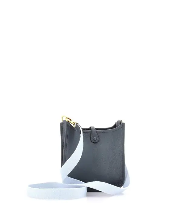 Hermès Tpm Evelyne Bag Gen Iii Clemence - Blue/ Black