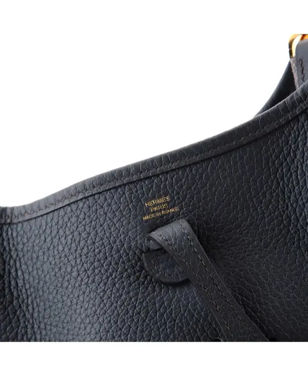 Hermès Tpm Evelyne Bag Gen Iii Clemence - Blue/ Black