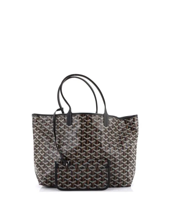 Goyard Pm Saint Louis Tote Coated Canvas - Black