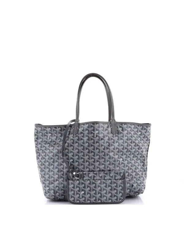 Goyard Pm Saint Louis Tote Coated Canvas - Gray