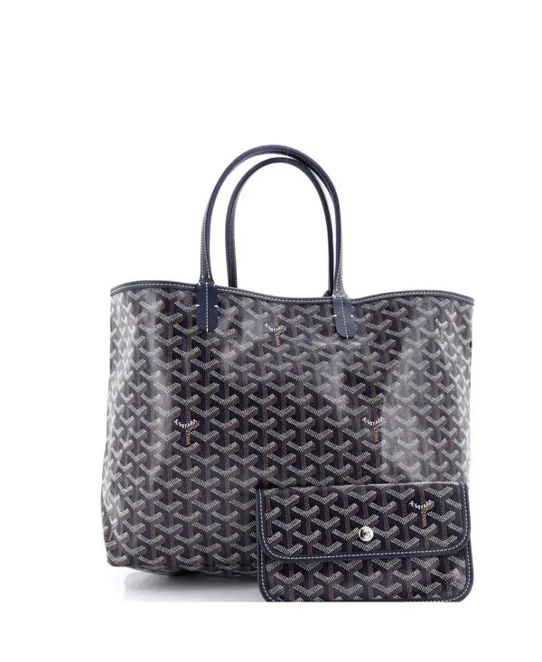 Goyard Pm Saint Louis Tote Coated Canvas - Blue