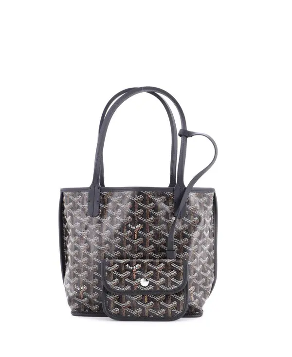 Goyard Mini Anjou Reversible Tote Coated Canvas - Black