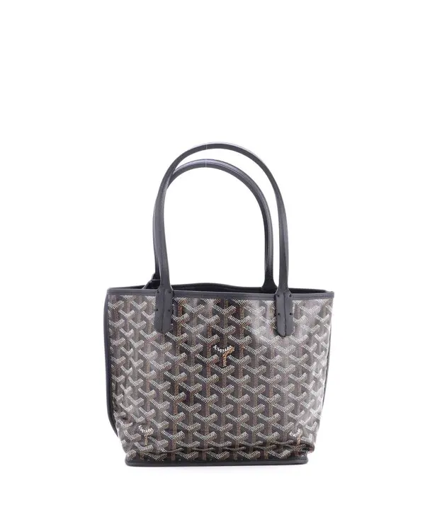 Goyard Mini Anjou Reversible Tote Coated Canvas - Black