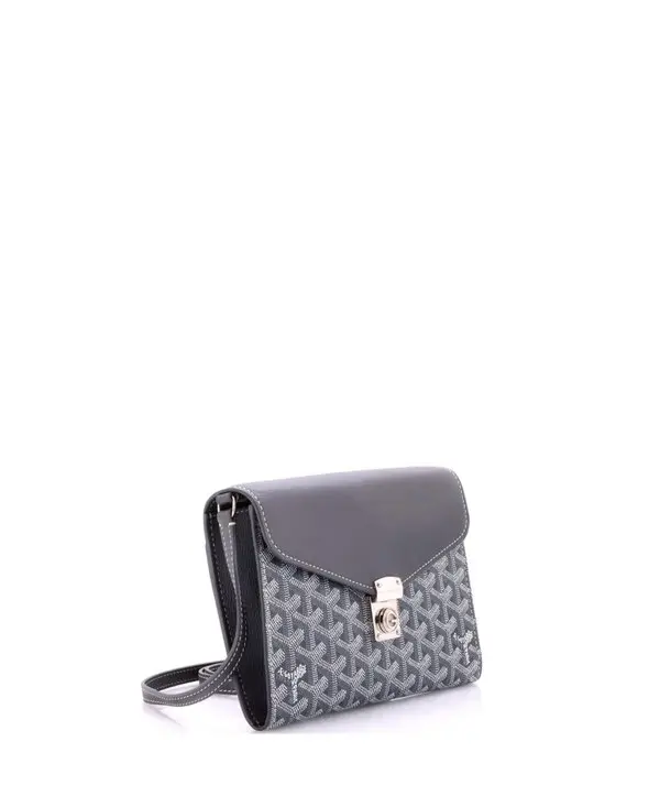 Goyard Chypre Wallet On Strap Coated Canvas With Leather
