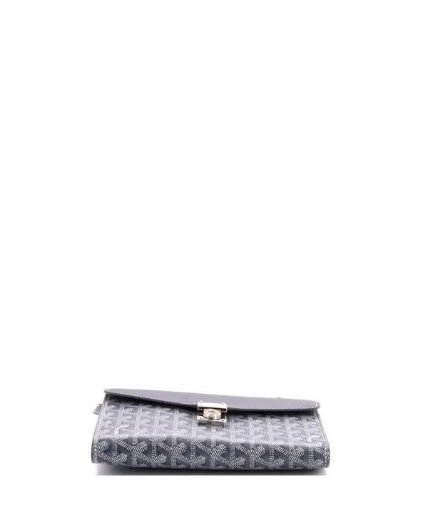 Goyard Chypre Wallet On Strap Coated Canvas With Leather