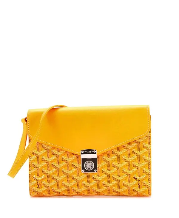 Goyard Chypre Wallet On Strap Coated Canvas With Leather