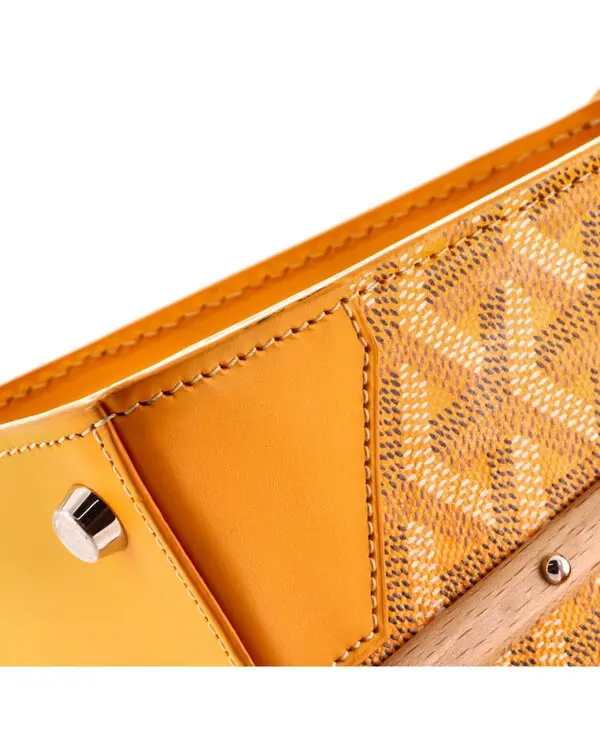 Goyard Mini Structured Saigon Top Handle Bag Coated Canvas With Leather