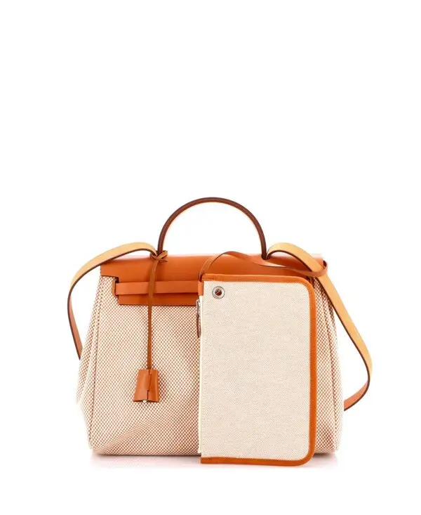 Hermès 31 Herbag Zip Criss Viking Toile And Leather