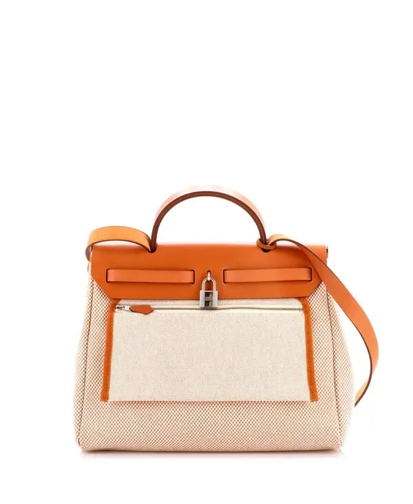 Hermès 31 Herbag Zip Criss Viking Toile And Leather