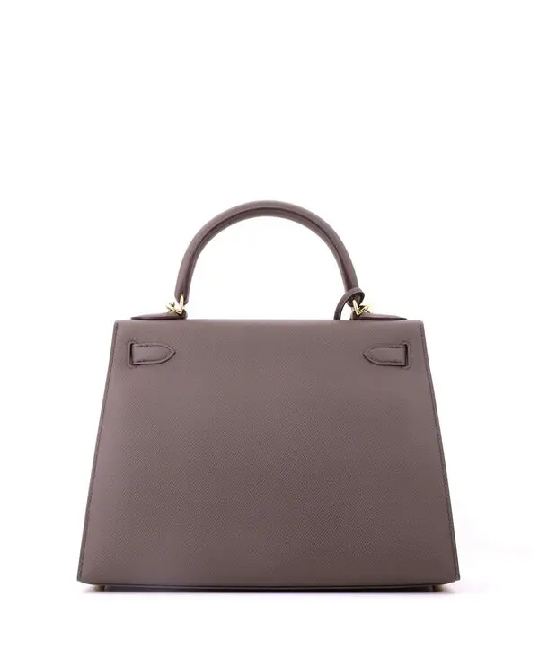 Hermès Kelly 28 Handbag Grey Epsom With Gold Hardware