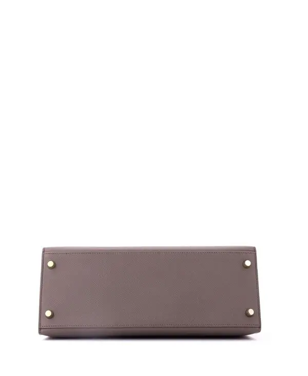 Hermès Kelly 28 Handbag Grey Epsom With Gold Hardware
