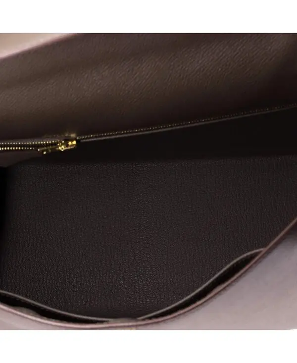 Hermès Kelly 28 Handbag Grey Epsom With Gold Hardware
