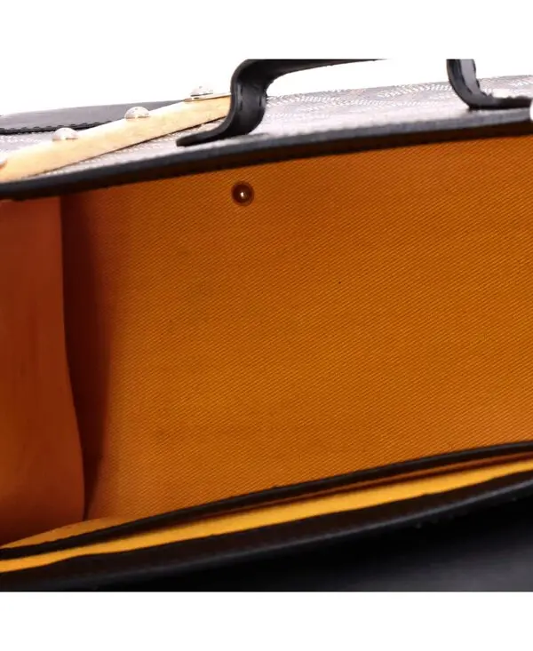 Goyard Pm Saigon Top Handle Bag Coated Canvas With Leather