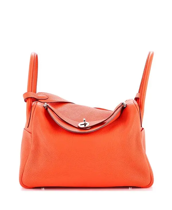 Hermès 30 Lindy Bag Clemence - Orange