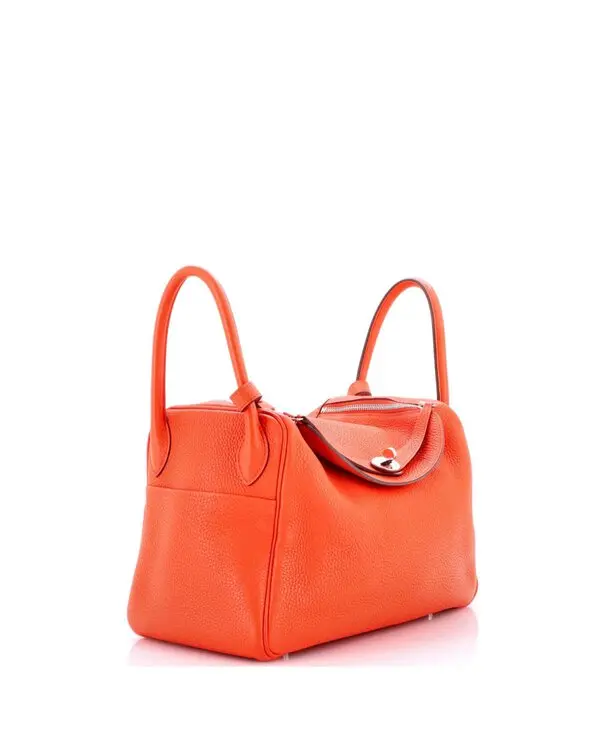 Hermès 30 Lindy Bag Clemence - Orange