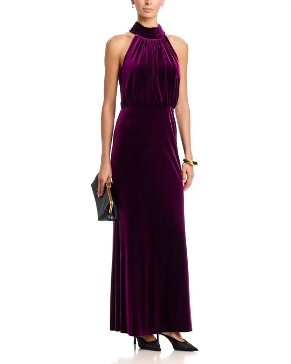 Eliza J Sleeveless Mock Neck Blouson Gown
