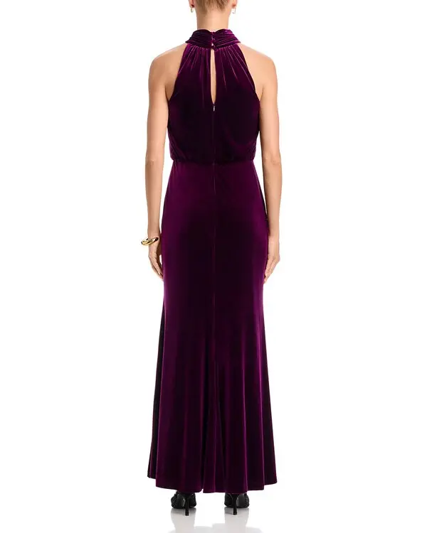 Eliza J Sleeveless Mock Neck Blouson Gown