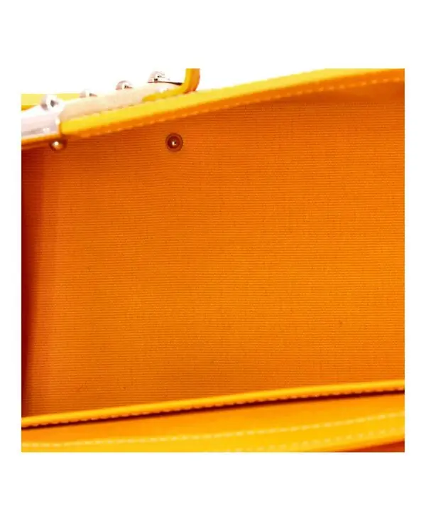 Goyard Structured Saigon Top Handle Bag Coated Canvas With Leather - Yellow