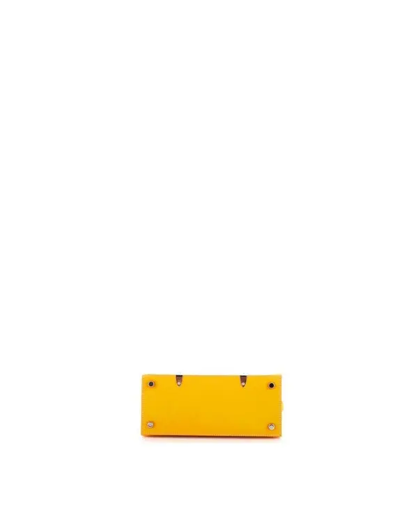 Goyard Structured Saigon Top Handle Bag Coated Canvas With Leather - Yellow
