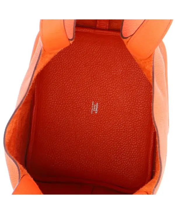 Hermès Mm Picotin Lock Bag Clemence - Orange
