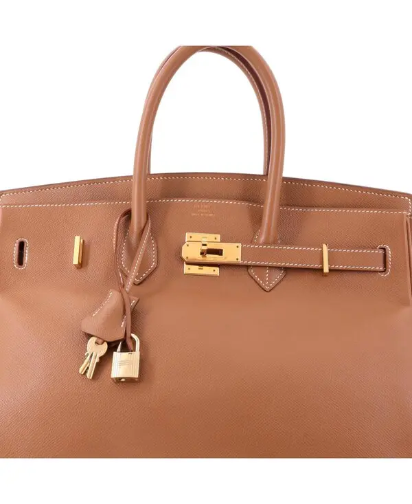 Hermès Birkin 35 Handbag Brown Courchevel With Hardware