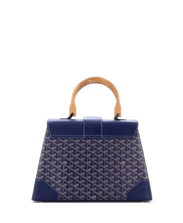 Goyard Mm Saigon Top Handle Bag Coated Canvas With Leather