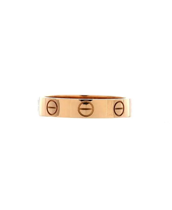 CARTIER Love Wedding Band Ring 18k Rose Gold
