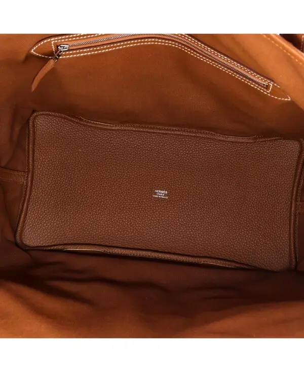 Hermès Pursangle Tote Canvas With Leather - Brown