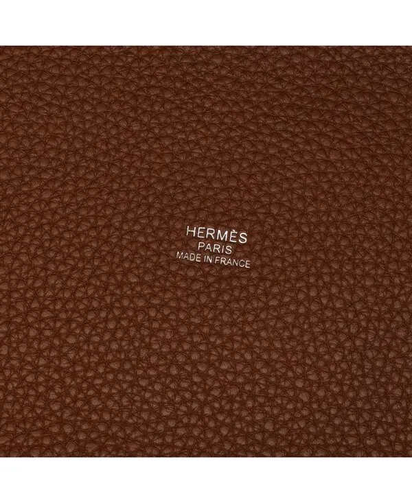 Hermès Pursangle Tote Canvas With Leather - Brown