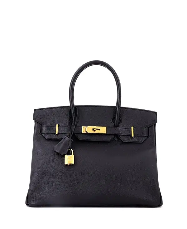 Hermès Birkin 30 Handbag Black Epsom With Gold Hardware - Noir