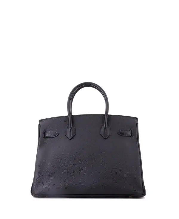 Hermès Birkin 30 Handbag Black Epsom With Gold Hardware - Noir
