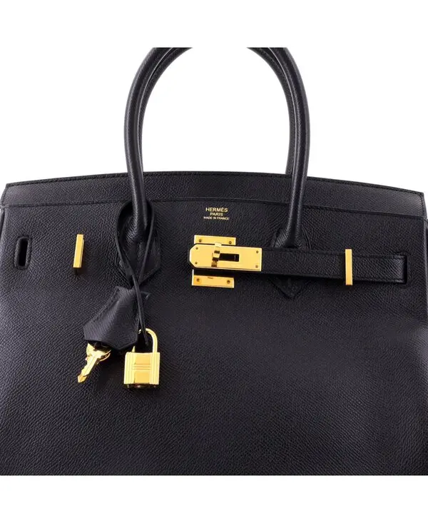 Hermès Birkin 30 Handbag Black Epsom With Gold Hardware - Noir