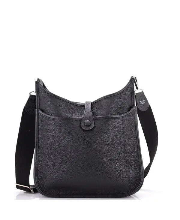 Hermès Pm Evelyne Bag Gen Iii Clemence - Black
