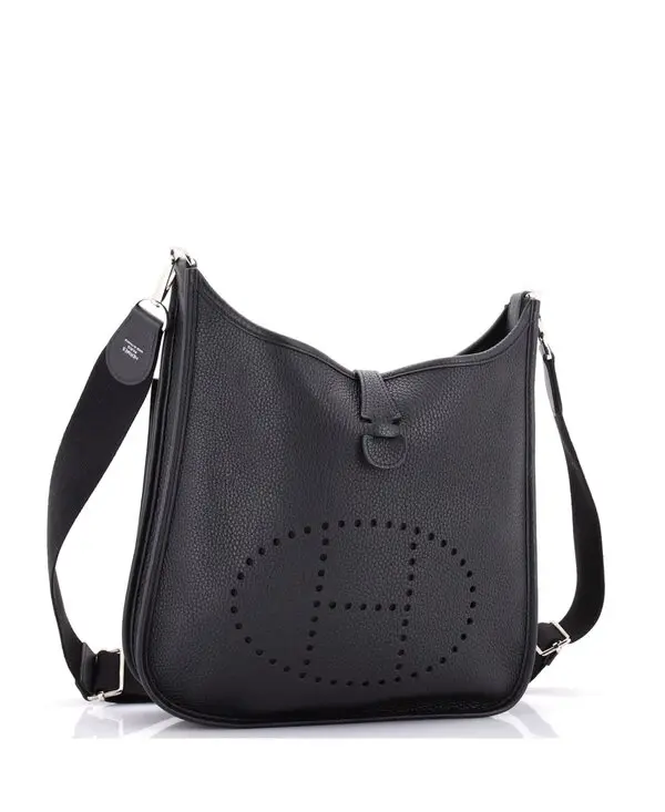 Hermès Pm Evelyne Bag Gen Iii Clemence - Black