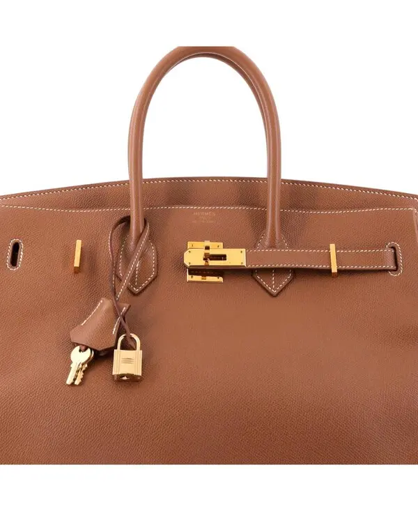 Hermès Birkin 35 Handbag Brown Courchevel With Hardware