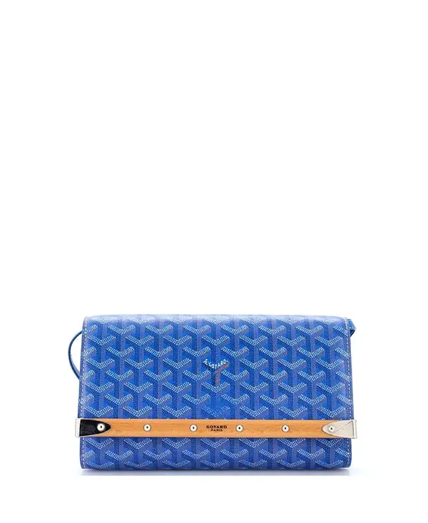 Goyard Pm Monte Carlo Clutch With Strap Coated Canvas
