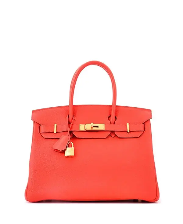 Hermès Birkin 30 Handbag Orange Togo With Gold Hardware - Capucine