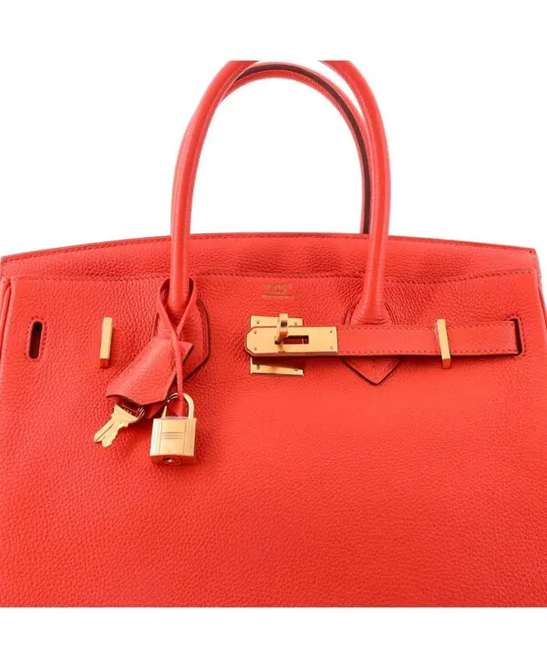 Hermès Birkin 30 Handbag Orange Togo With Gold Hardware - Capucine
