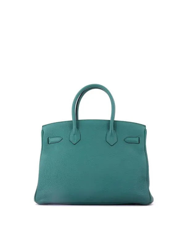 Hermès Birkin 30 Handbag Green Togo With Gold Hardware - Malachite