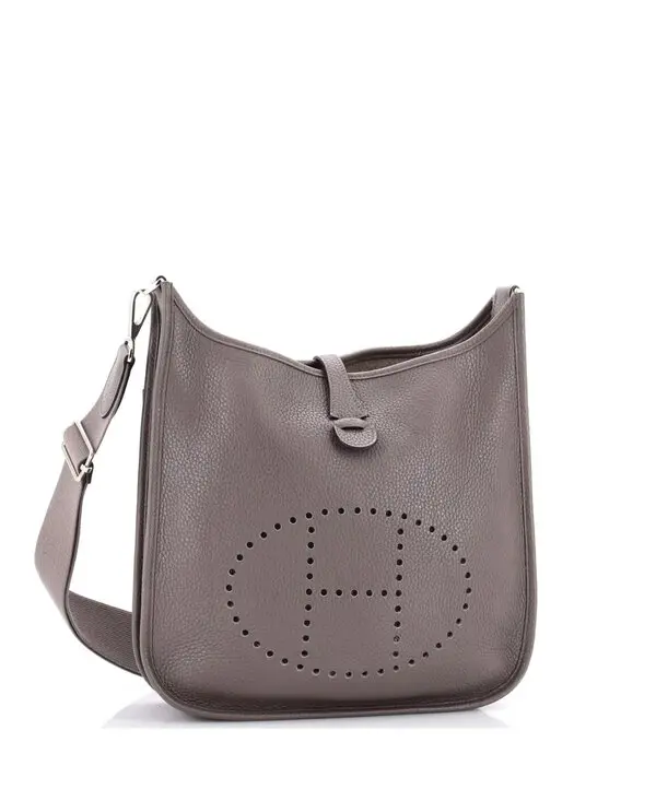 Hermès Pm Evelyne Bag Gen Iii Clemence - Gray