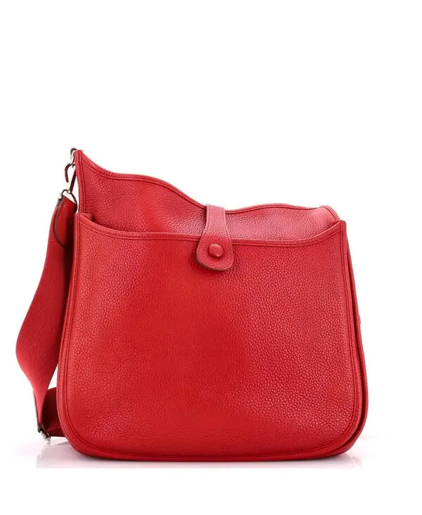 Hermès Gm Evelyne Bag Gen Iii Clemence - Red